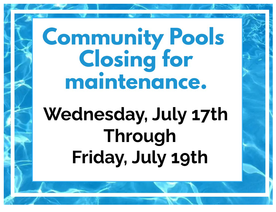 Pool Closure for Maintenance – FishHawk Ranch West